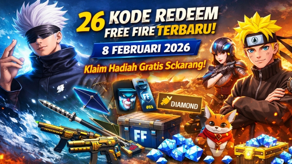Kode Redeem Free Fire Terbaru 8 Februari 2026, Total 26 Kode Siap ...